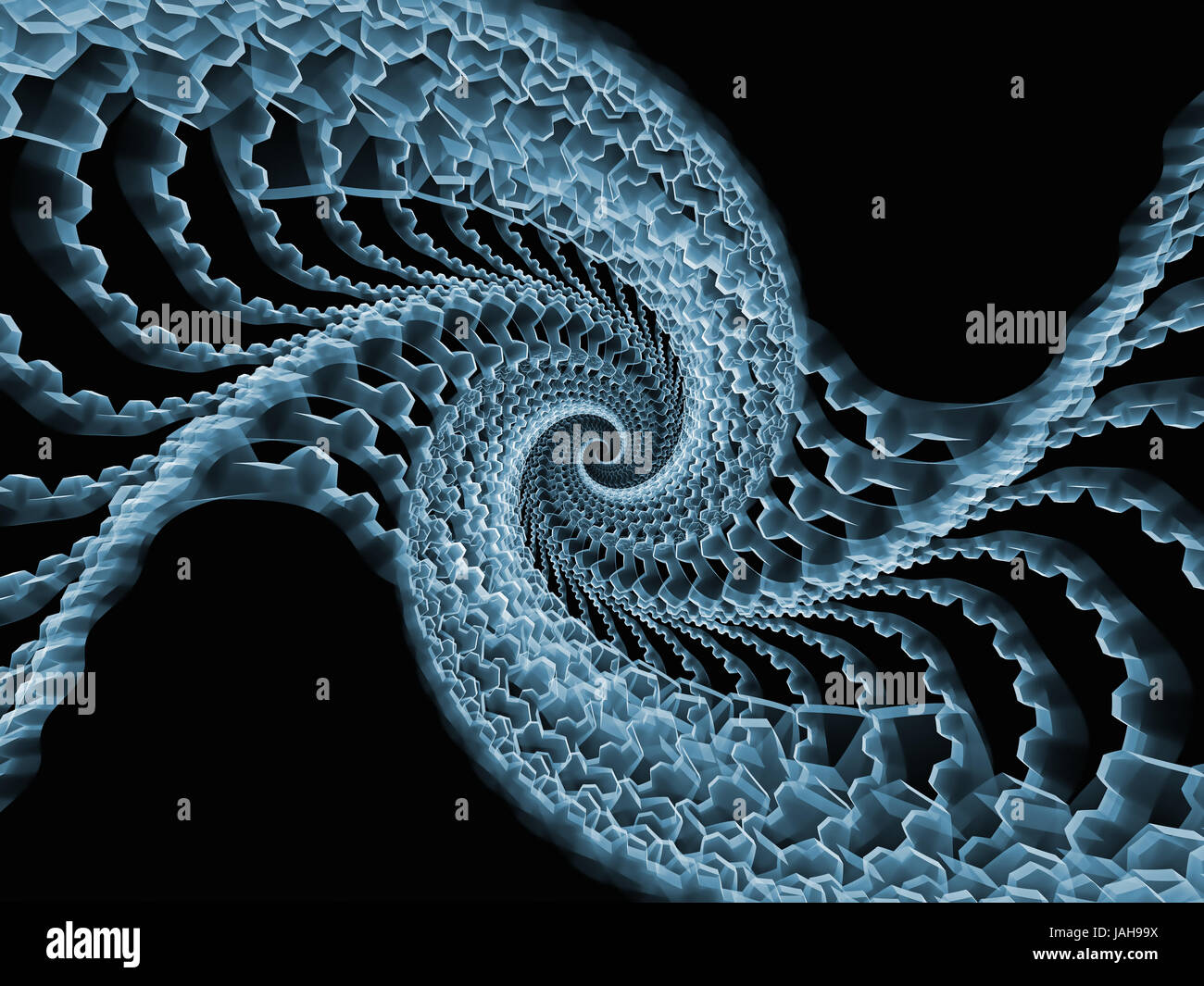 Blue Gears series. Background of blue fractal gear elements for your ...