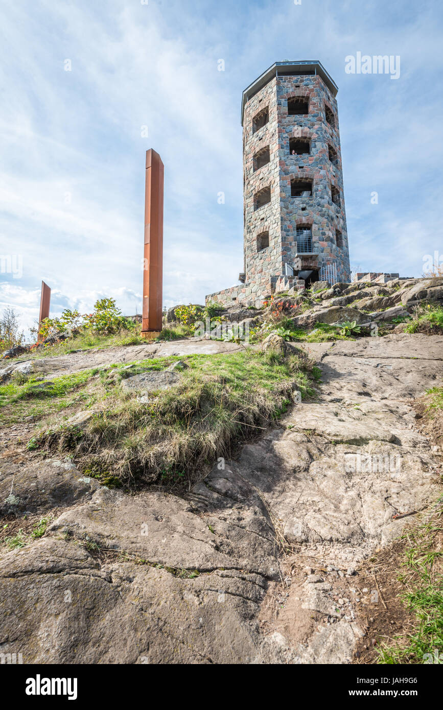 Public stone viewing tower during a sunny day Stock Photo - Alamy