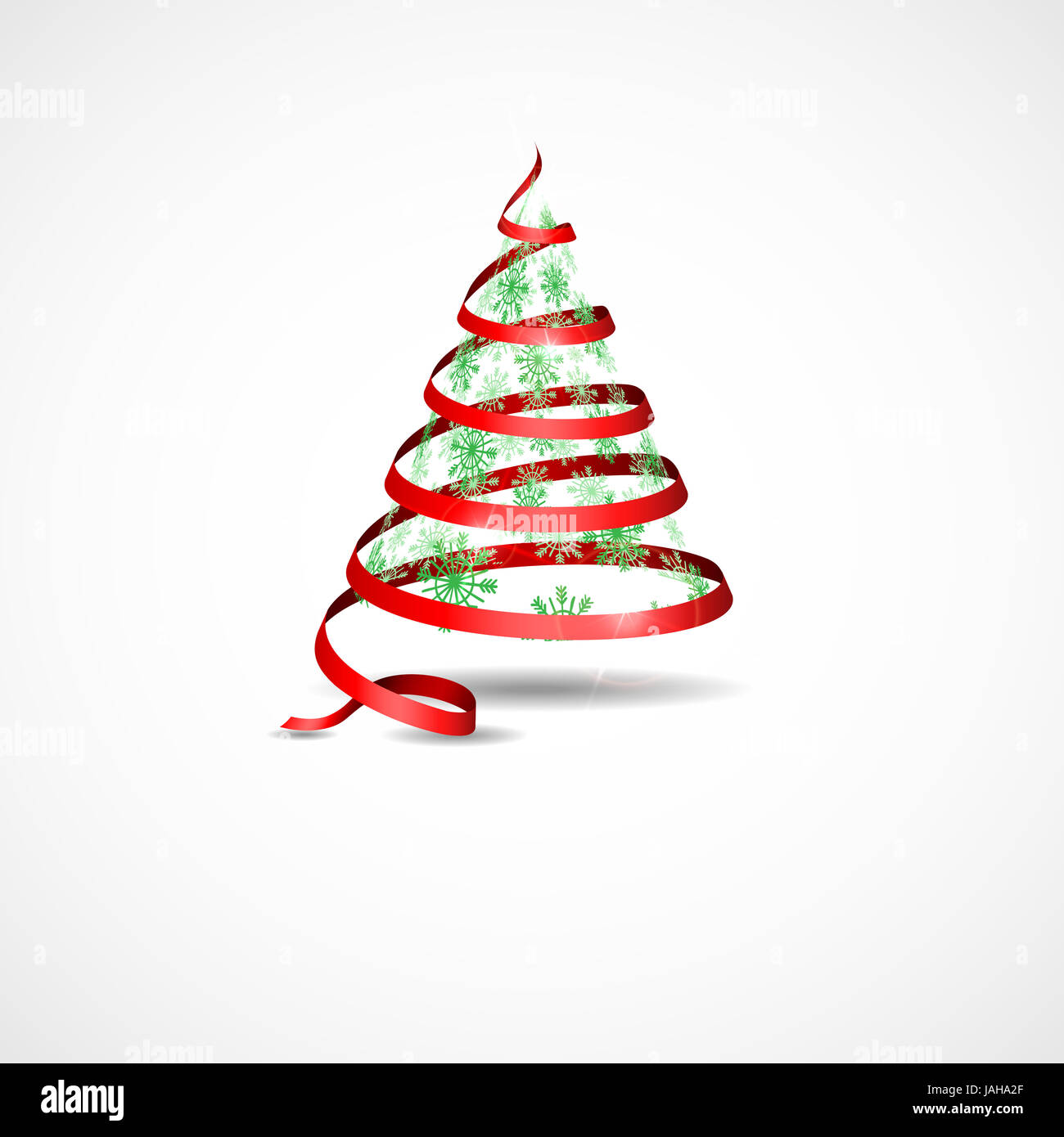 Stylized Ribbon Christmas Tree. Vector Illustration. Eps 10 Stock Photo ...