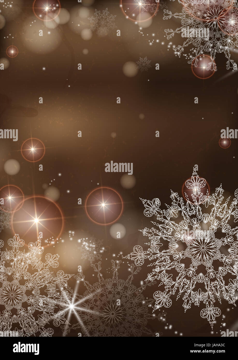 Brown Background With Snowflakes. Vector Illustration. Eps 10 Stock ...