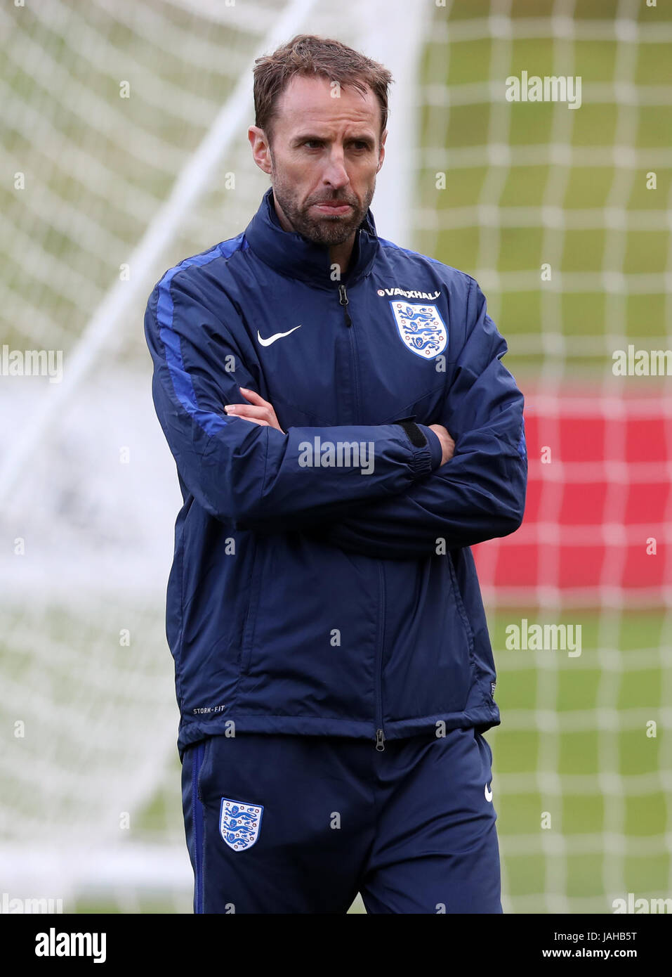 England manager Gareth Southgate during the training session at St ...