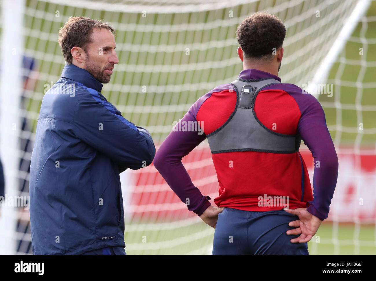 England manager Gareth Southgate during the training session at St ...