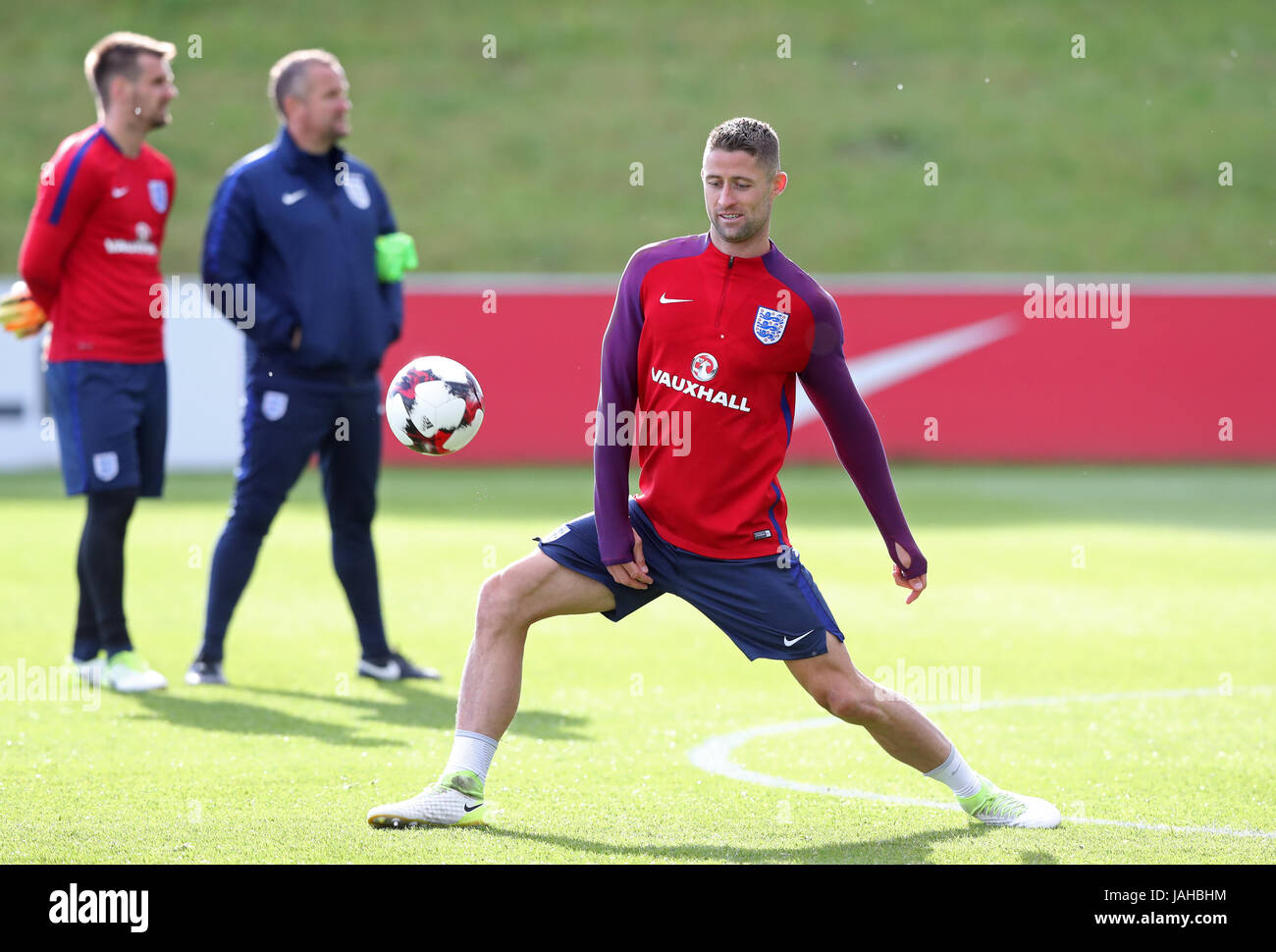 England's Gary Cahill during the training session at St George's Park ...