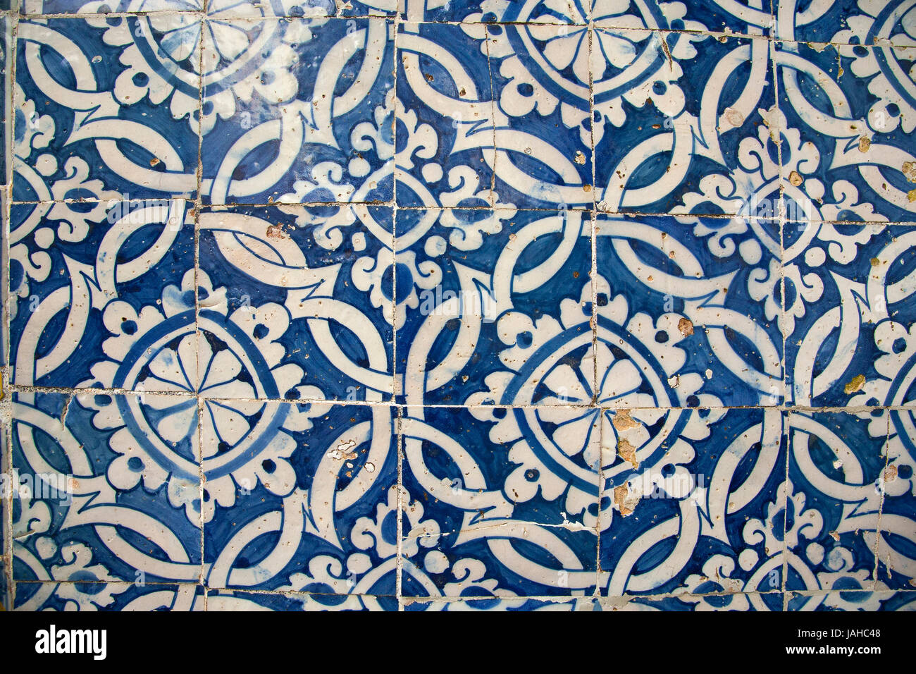 Vintage portuguese "azulejo" tilework Stock Photo - Alamy