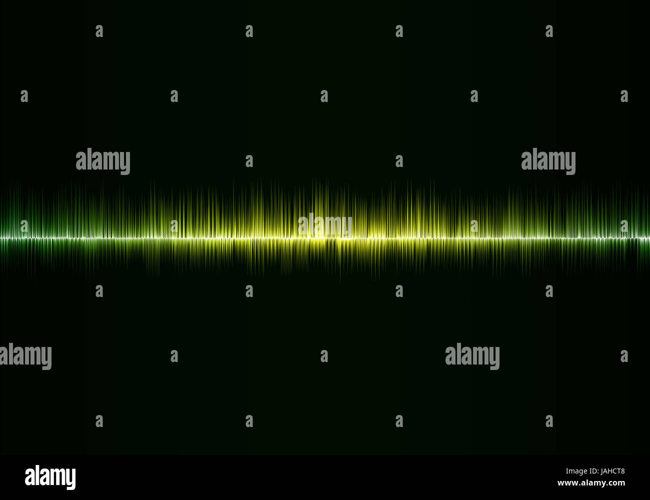 green colors sound waves computer generated illustration Stock Photo ...