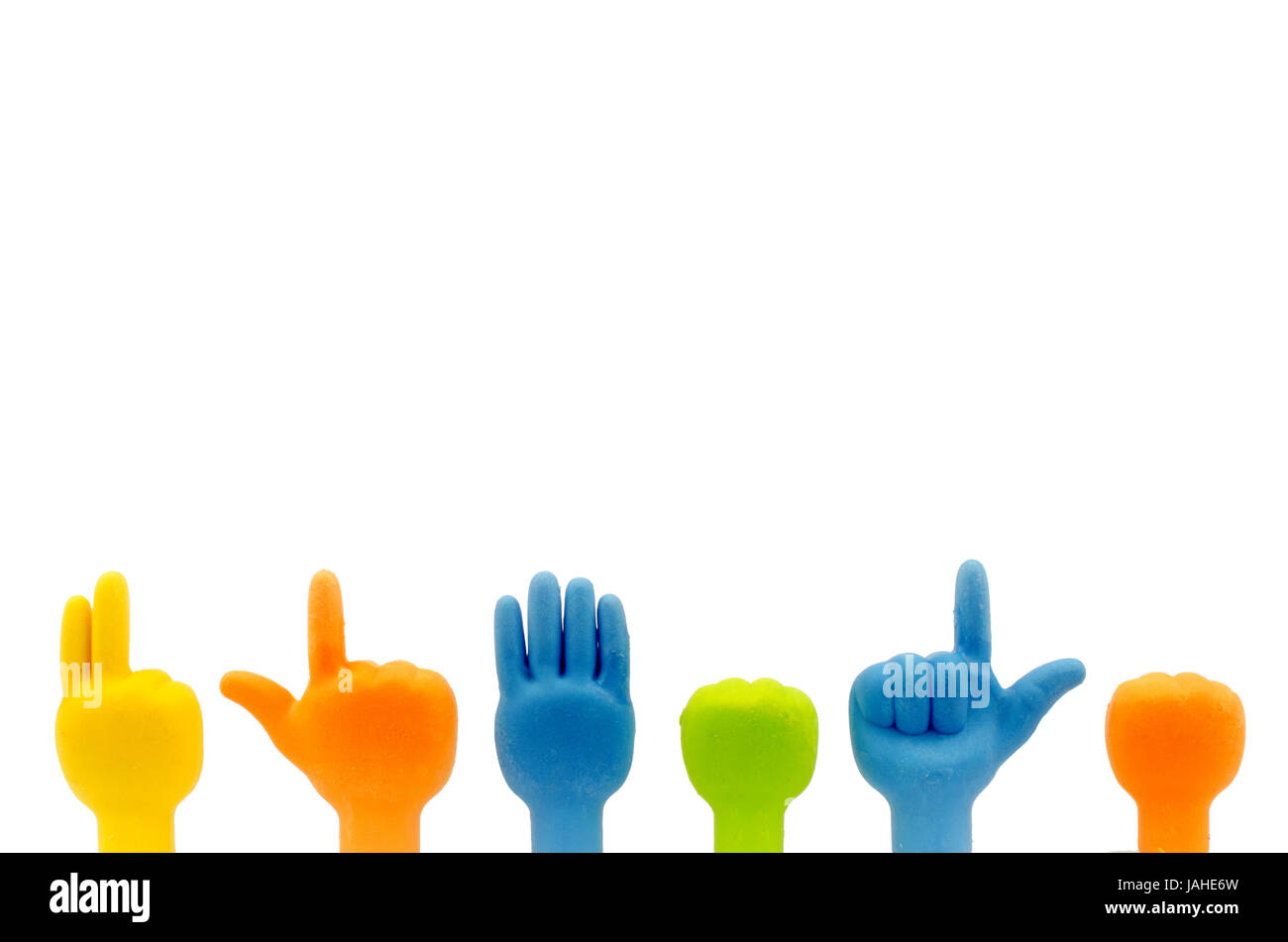 Coloured Children Hands Cut Out Stock Images & Pictures - Alamy