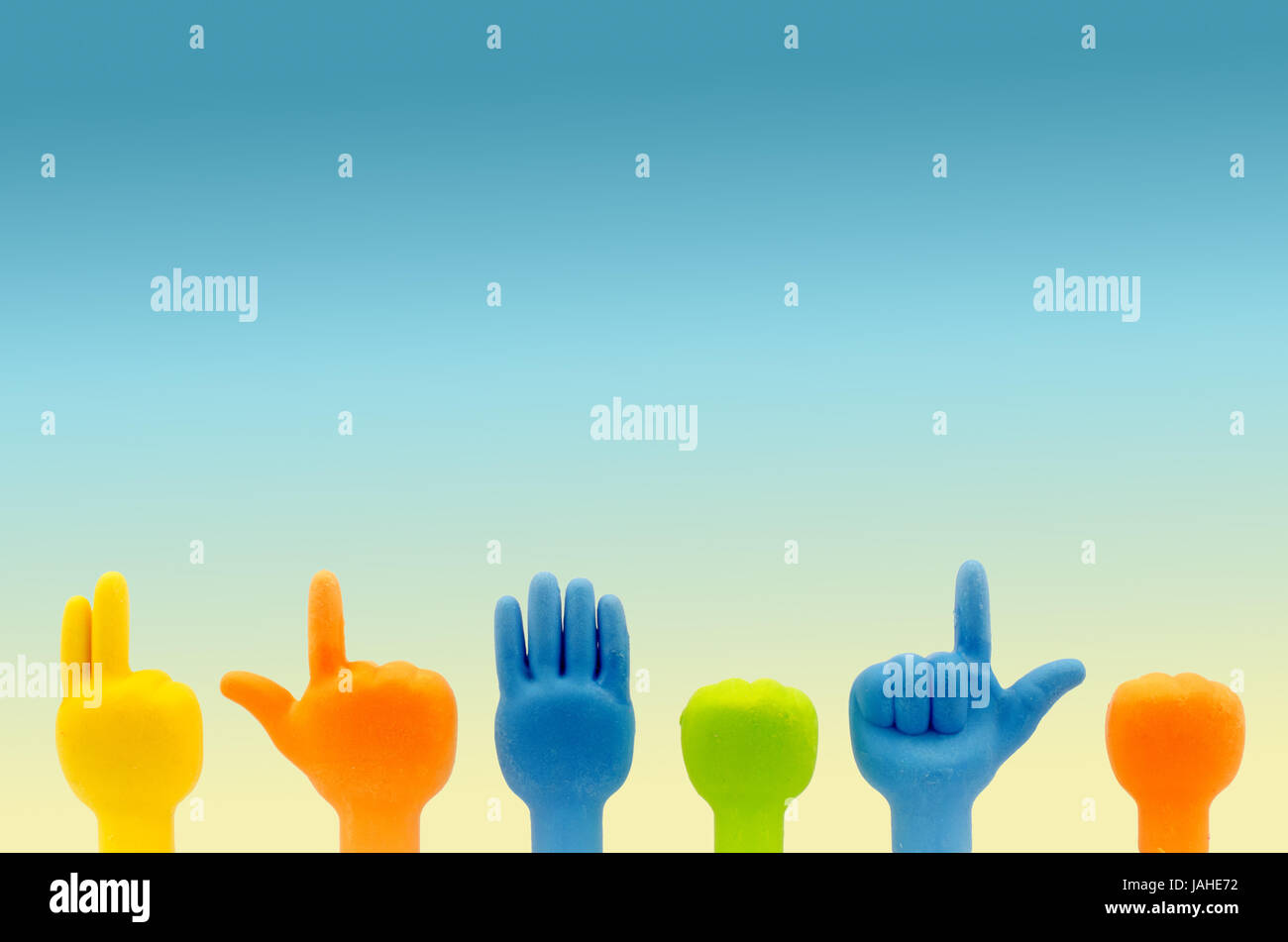 Coloured children hands hi-res stock photography and images - Alamy