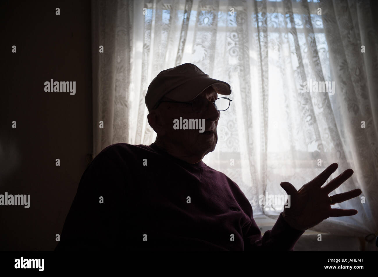 In the living room of his home on near Seth, WV, Bill Matheny, a coal ...