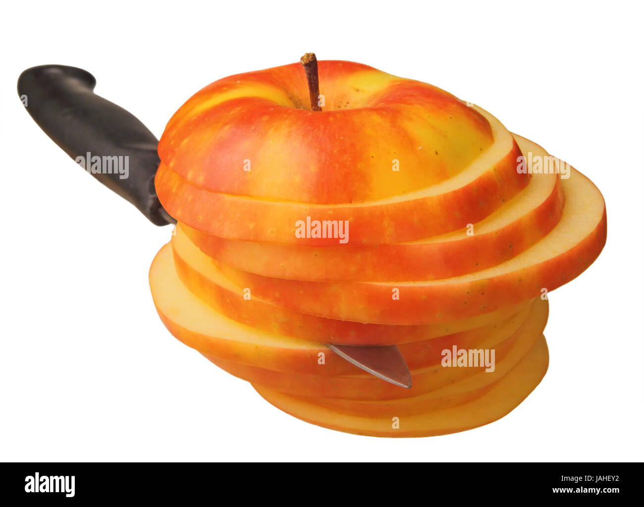 Knife cutting apple Cut Out Stock Images & Pictures - Alamy