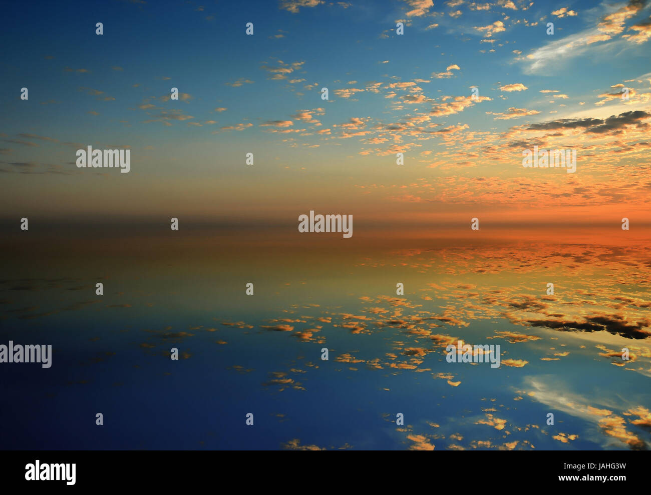 reflection of sky in water Stock Photo - Alamy