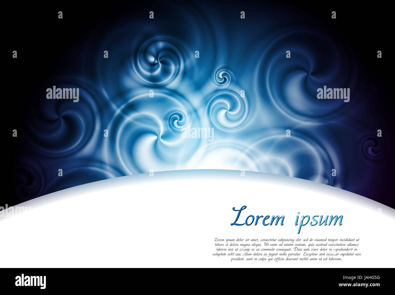 Swirl blue abstract design. Vector background eps 10 Stock Photo - Alamy