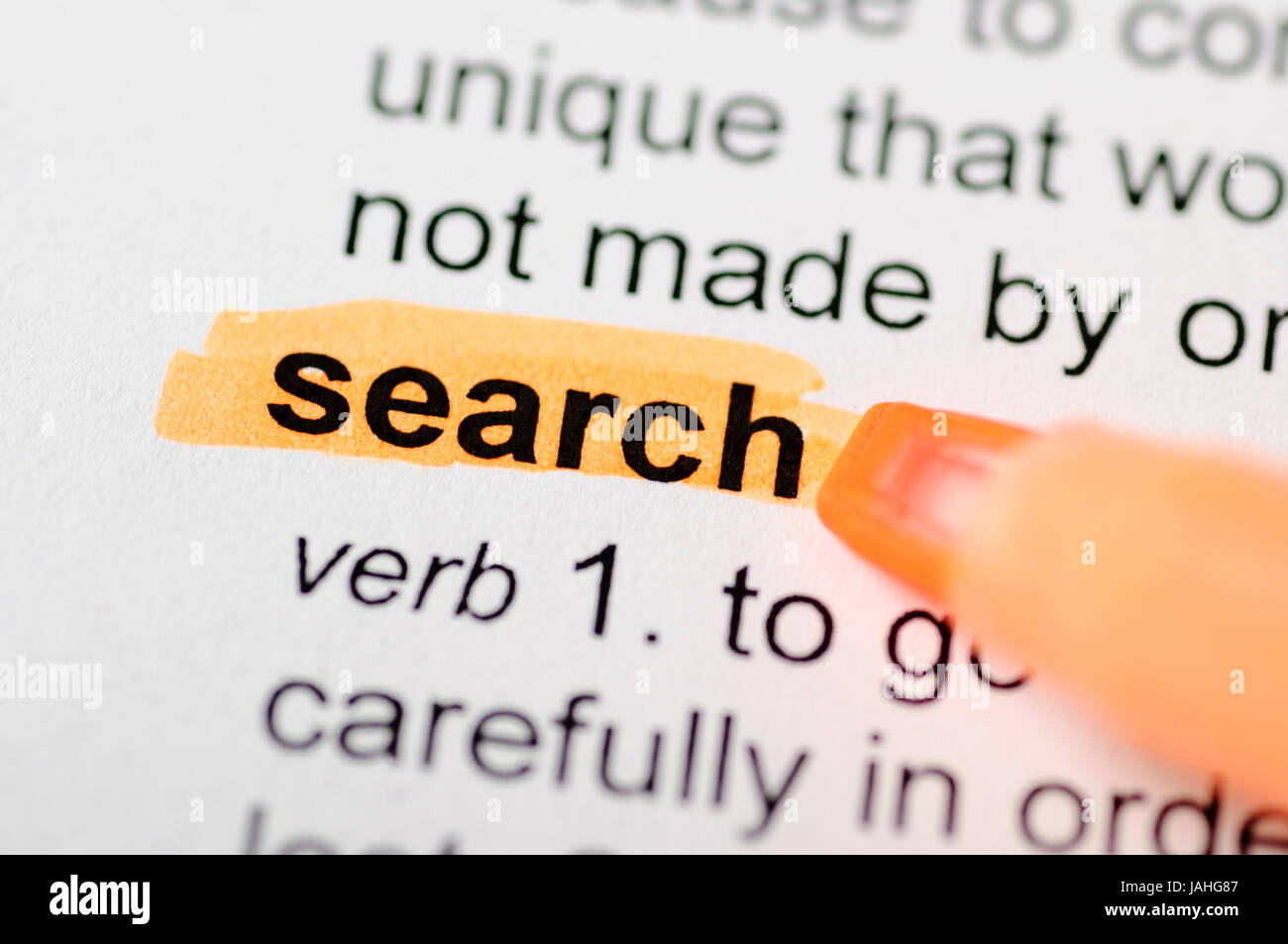 Focus on orange word hi-res stock photography and images - Alamy