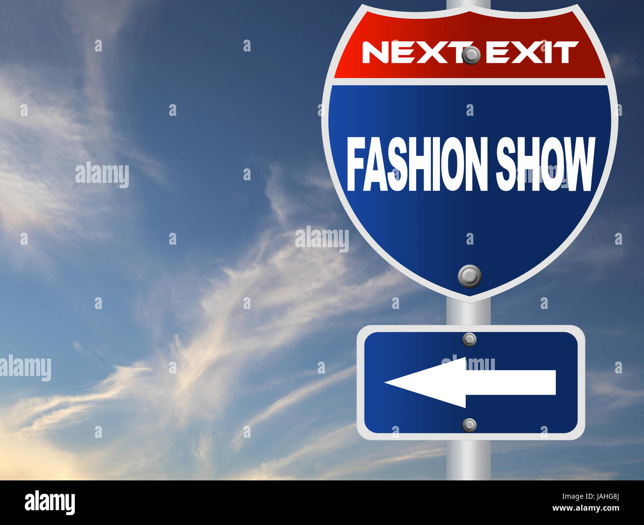 Fashion show road sign Stock Photo - Alamy