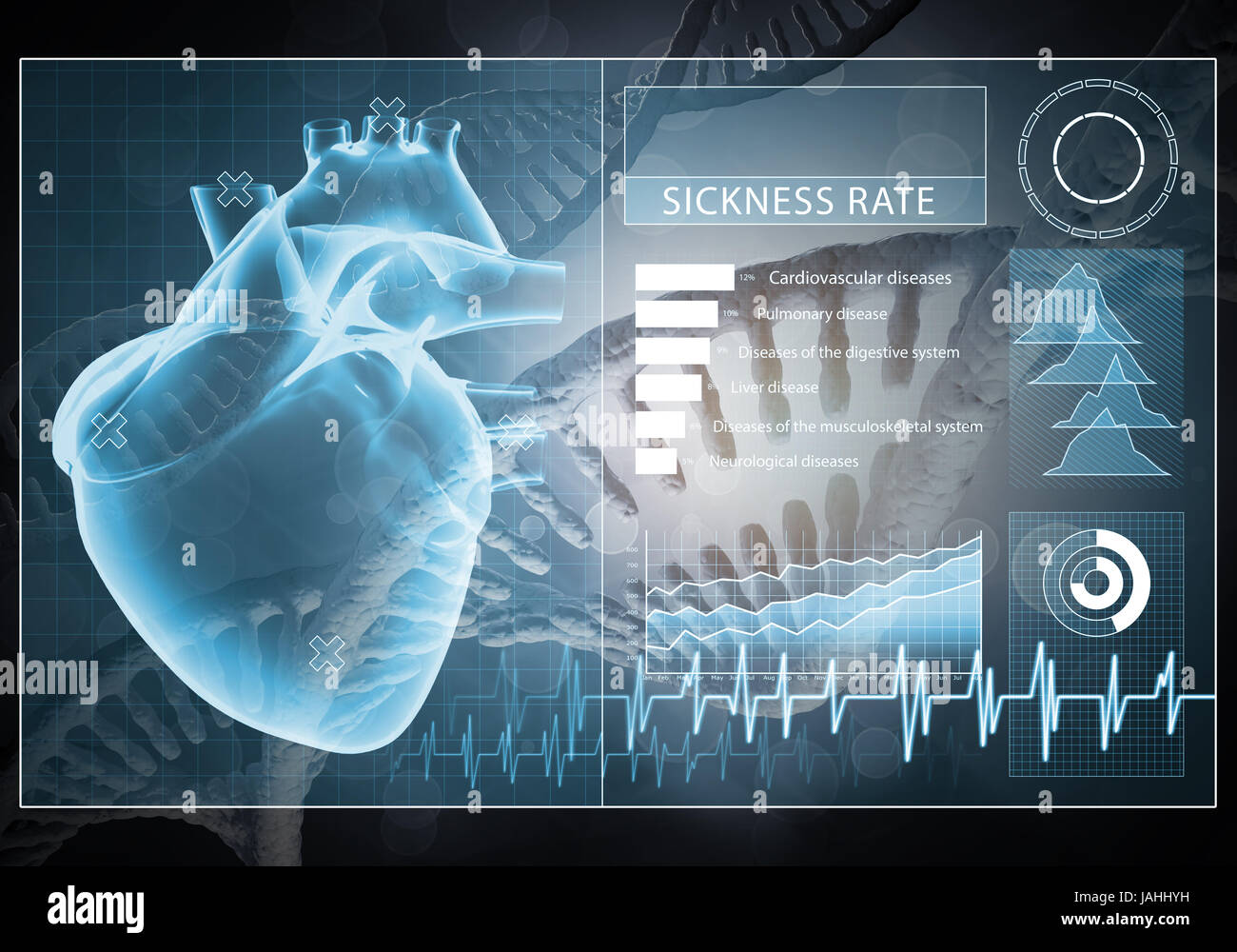 Medicine user interface Stock Photo - Alamy