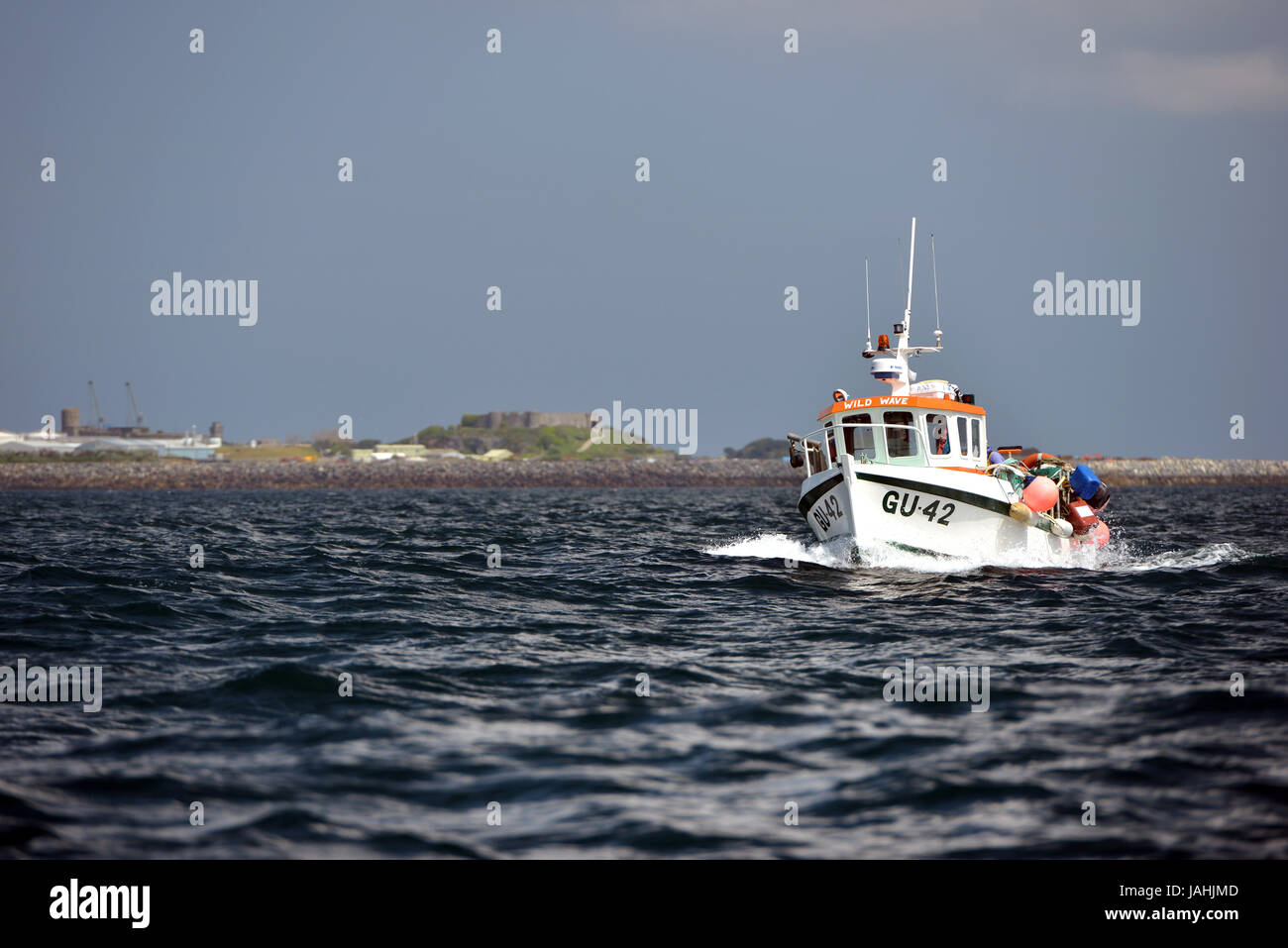 Small fishing boat, Guernsey, Channel Islands, UK Stock Photo - Alamy