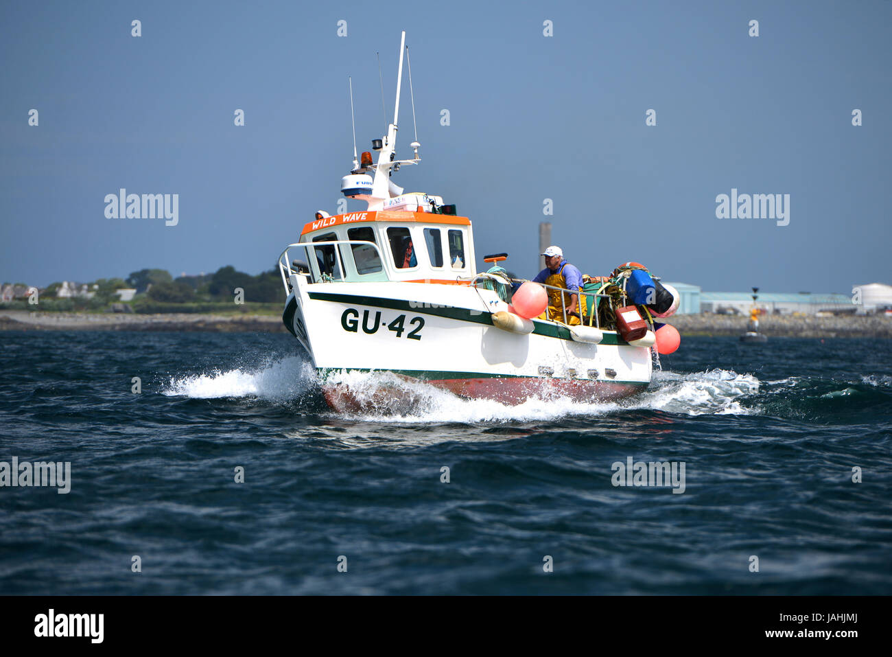 Small fishing boat, Guernsey, Channel Islands, UK Stock Photo - Alamy