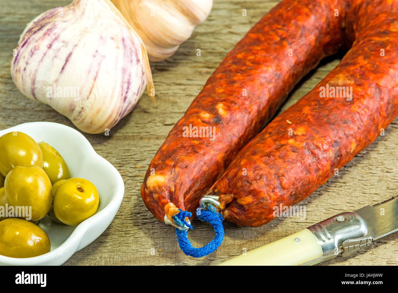 spanische Wurst Chorizo Stock Photo - Alamy