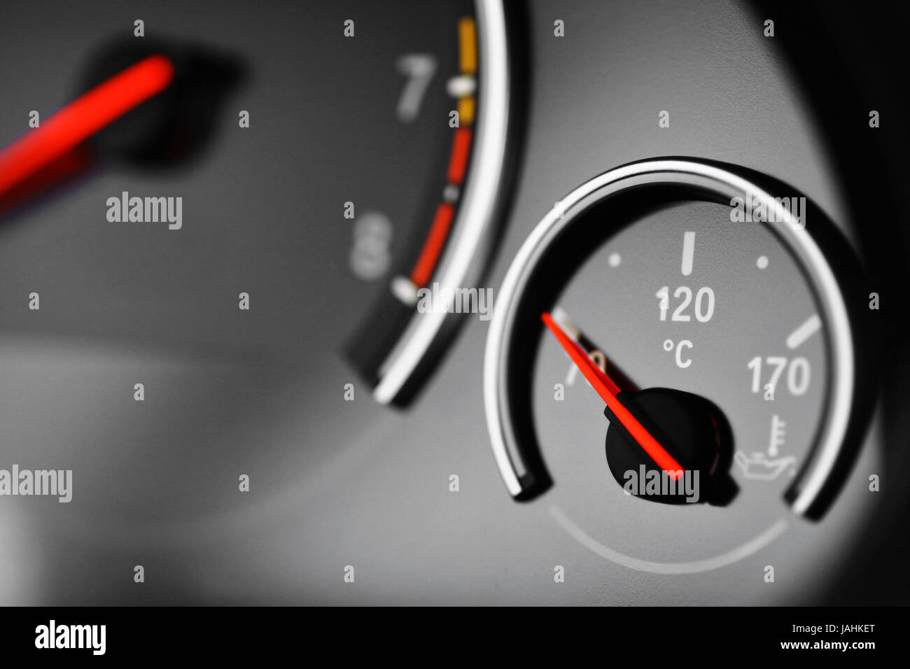 Color detail with the coolant temperature gauge in a car Stock Photo ...