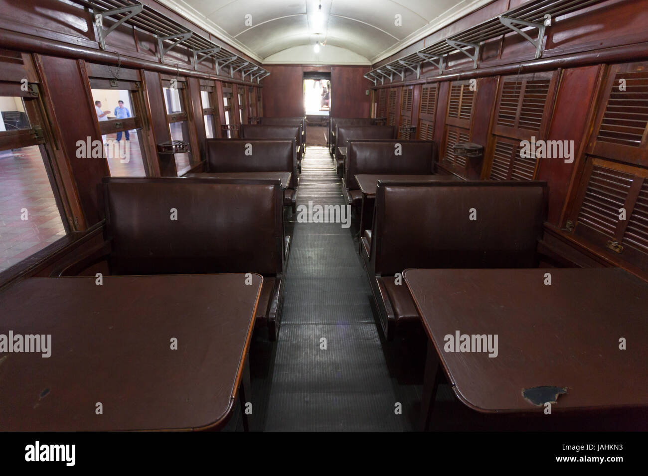Old dining wagon, scene of the Railway Museum (Museo Ferroviario) of ...