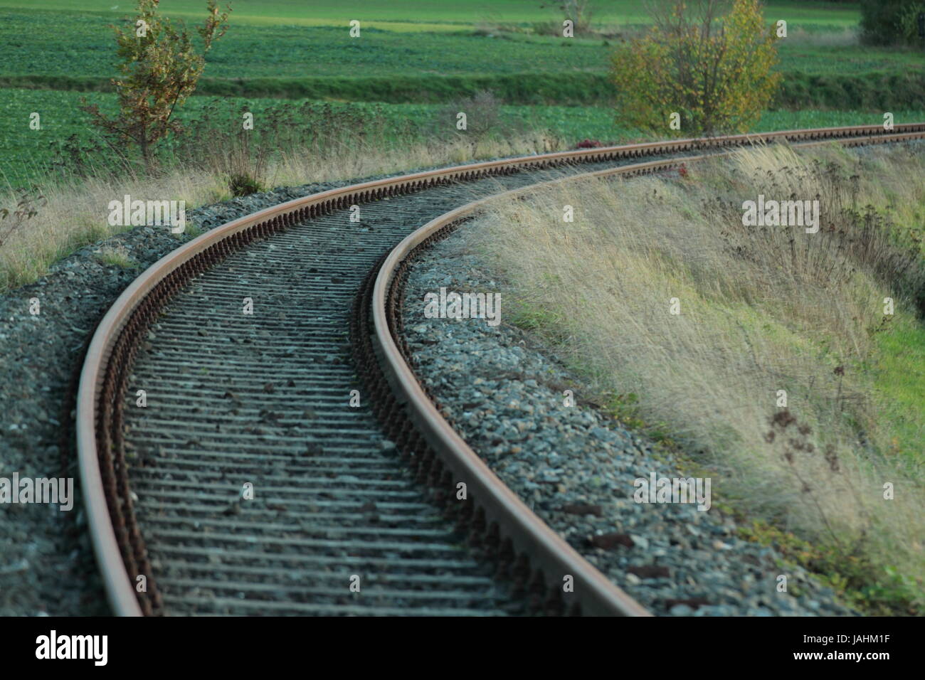 old railroad track Stock Photo - Alamy