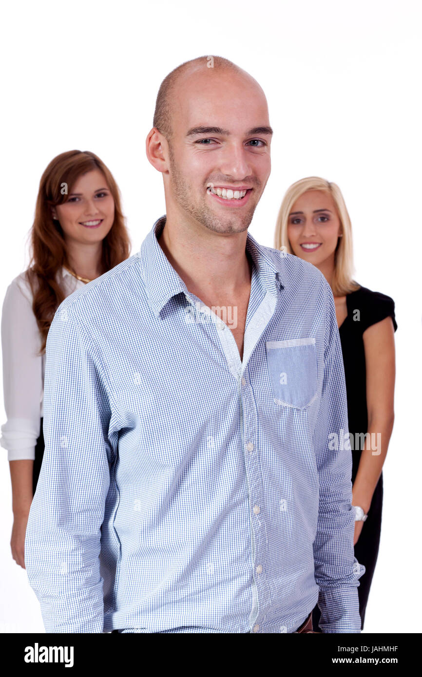 gruppe team mit chef und mitarbeitern geschäft business isoliert vor ...