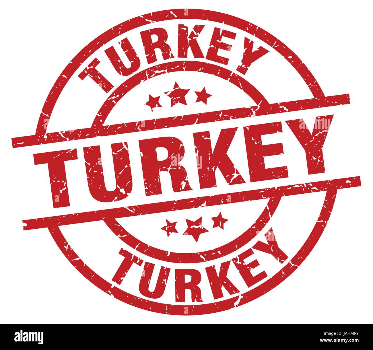 Turkey red round grunge stamp Stock Vector Image & Art - Alamy