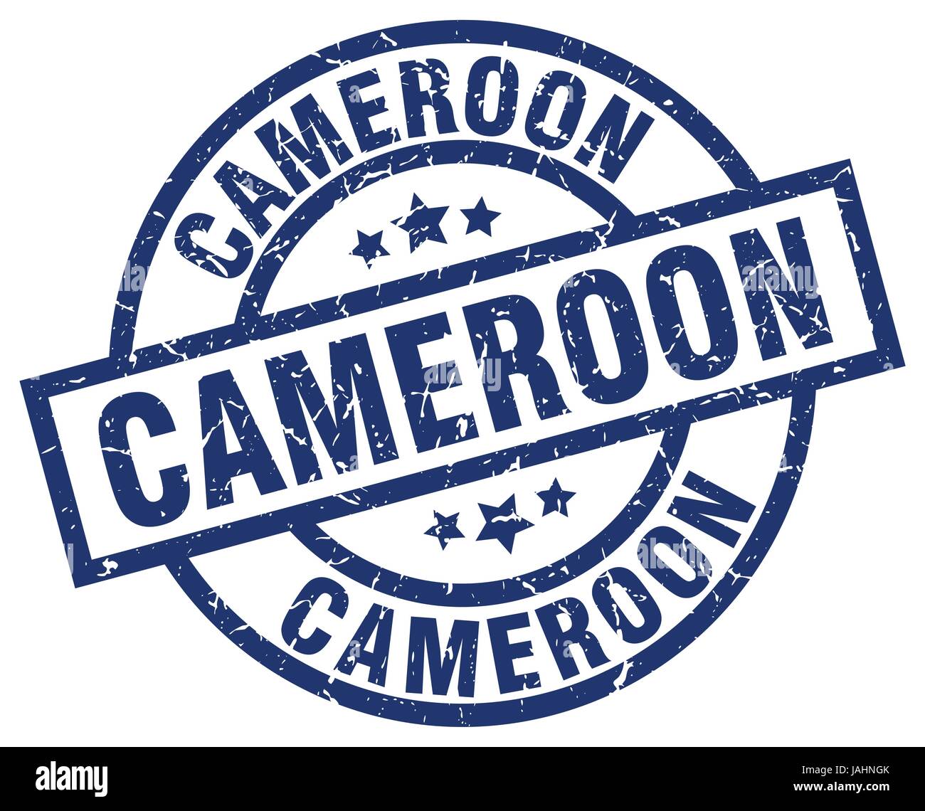 Cameroon blue round grunge stamp Stock Vector Image & Art - Alamy
