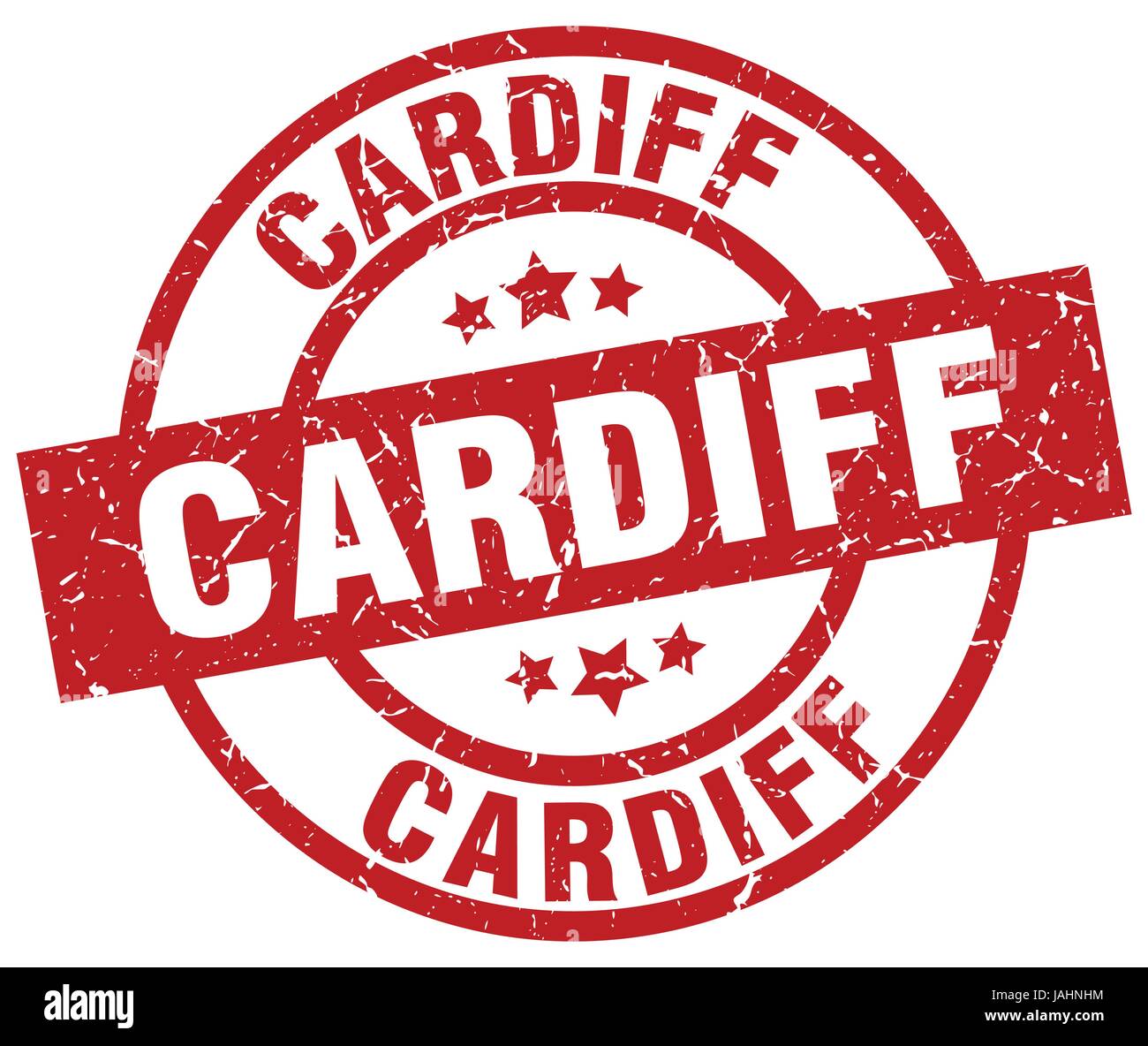Cardiff red round grunge stamp Stock Vector Image & Art - Alamy