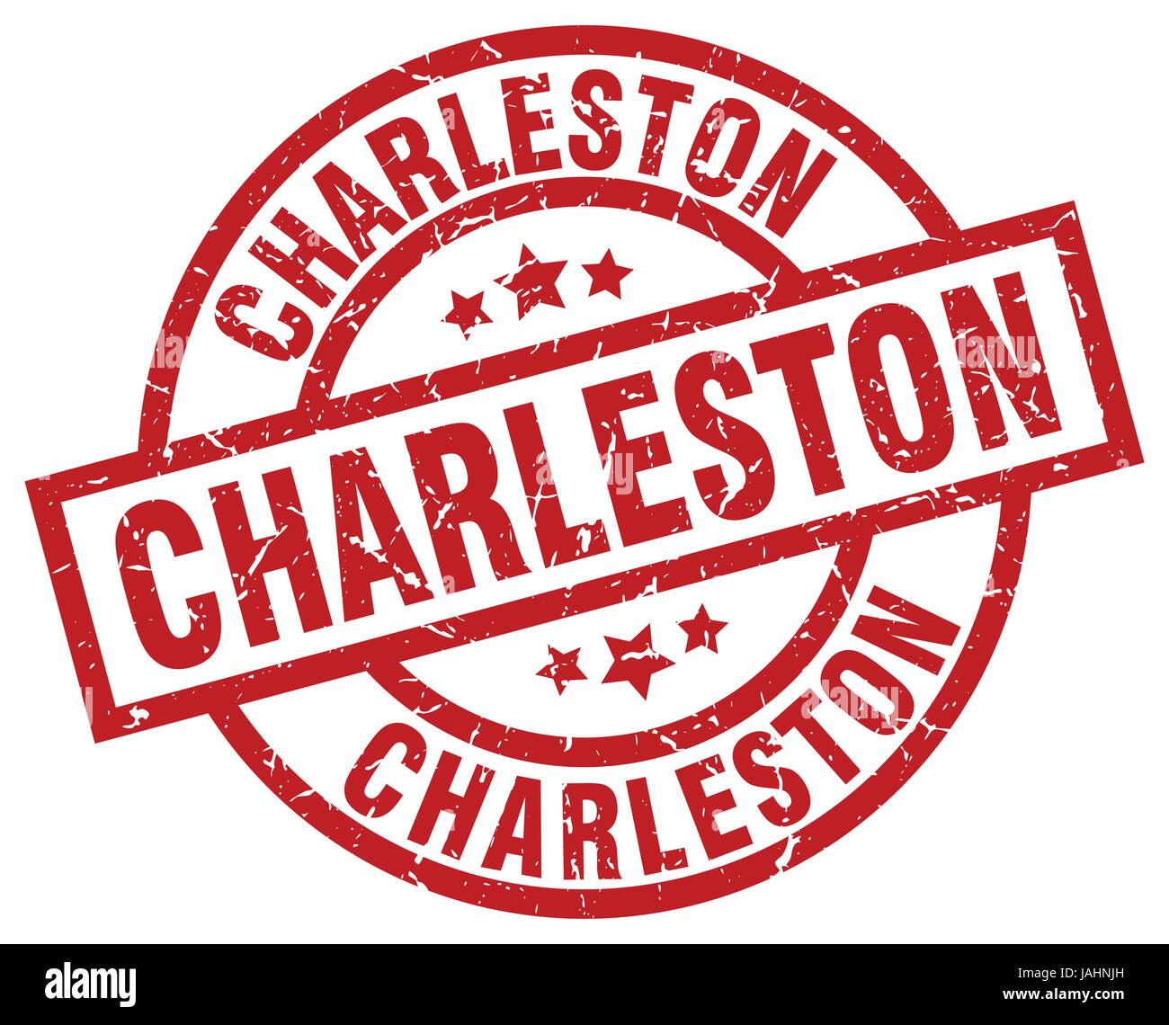 Charleston red round grunge stamp Stock Vector Image & Art - Alamy