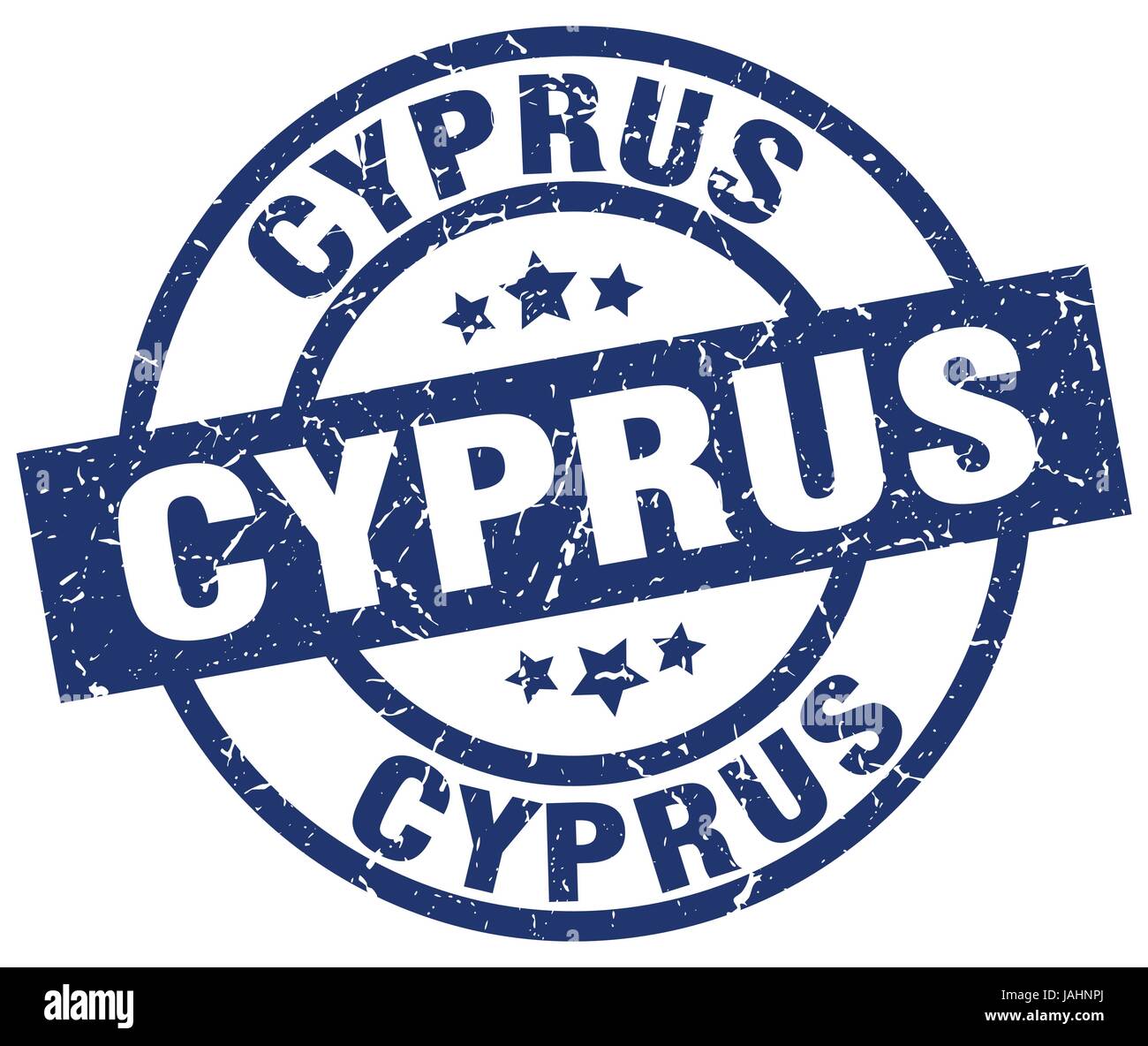 Cyprus blue round grunge stamp Stock Vector Image & Art - Alamy