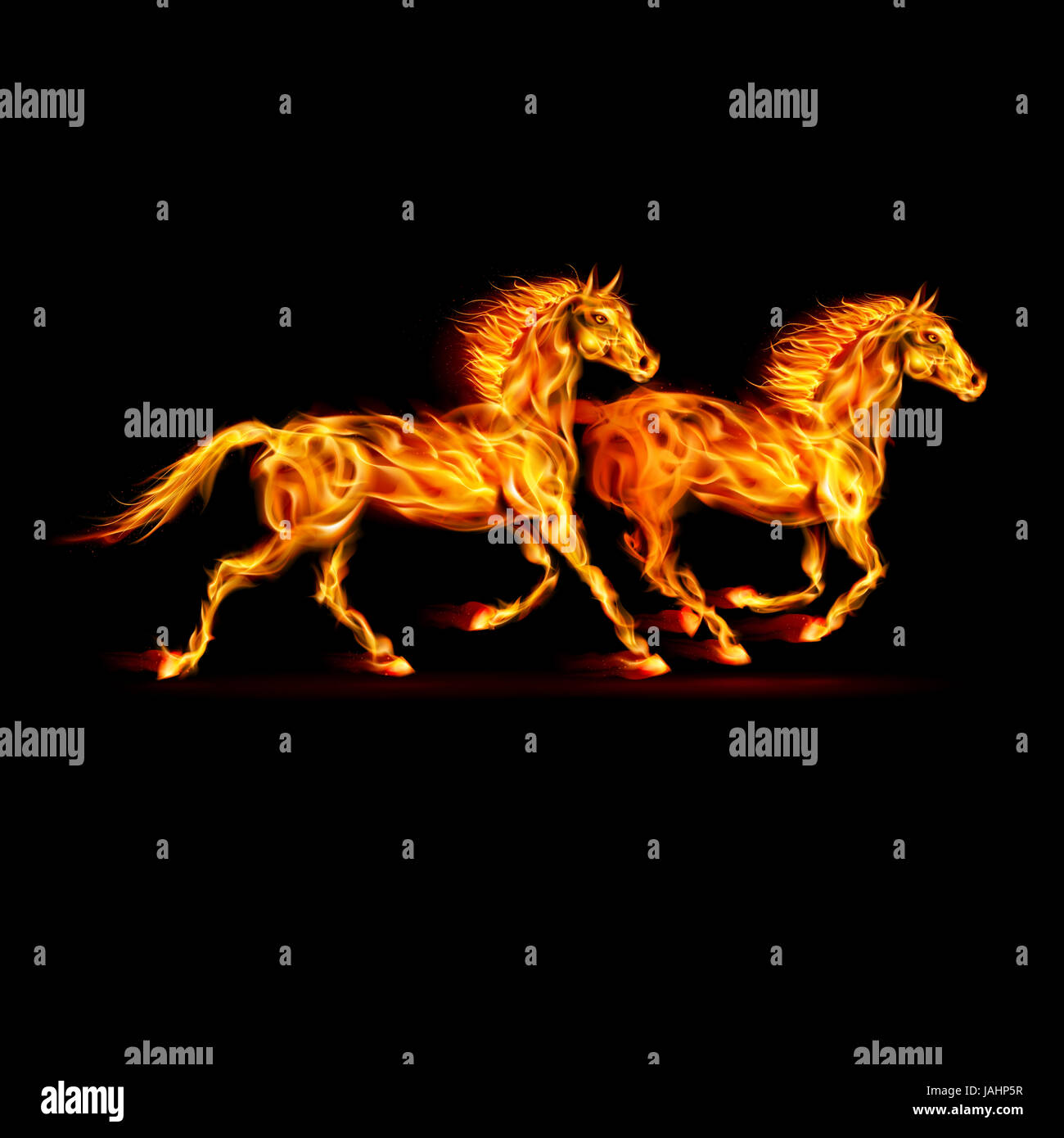 Horse running flame hi-res stock photography and images - Alamy