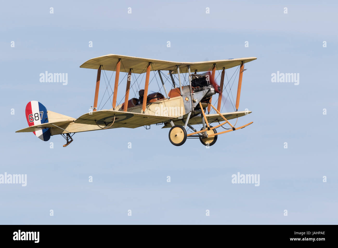 Replica BE2 Great War aircraft at Duxford air show Stock Photo - Alamy