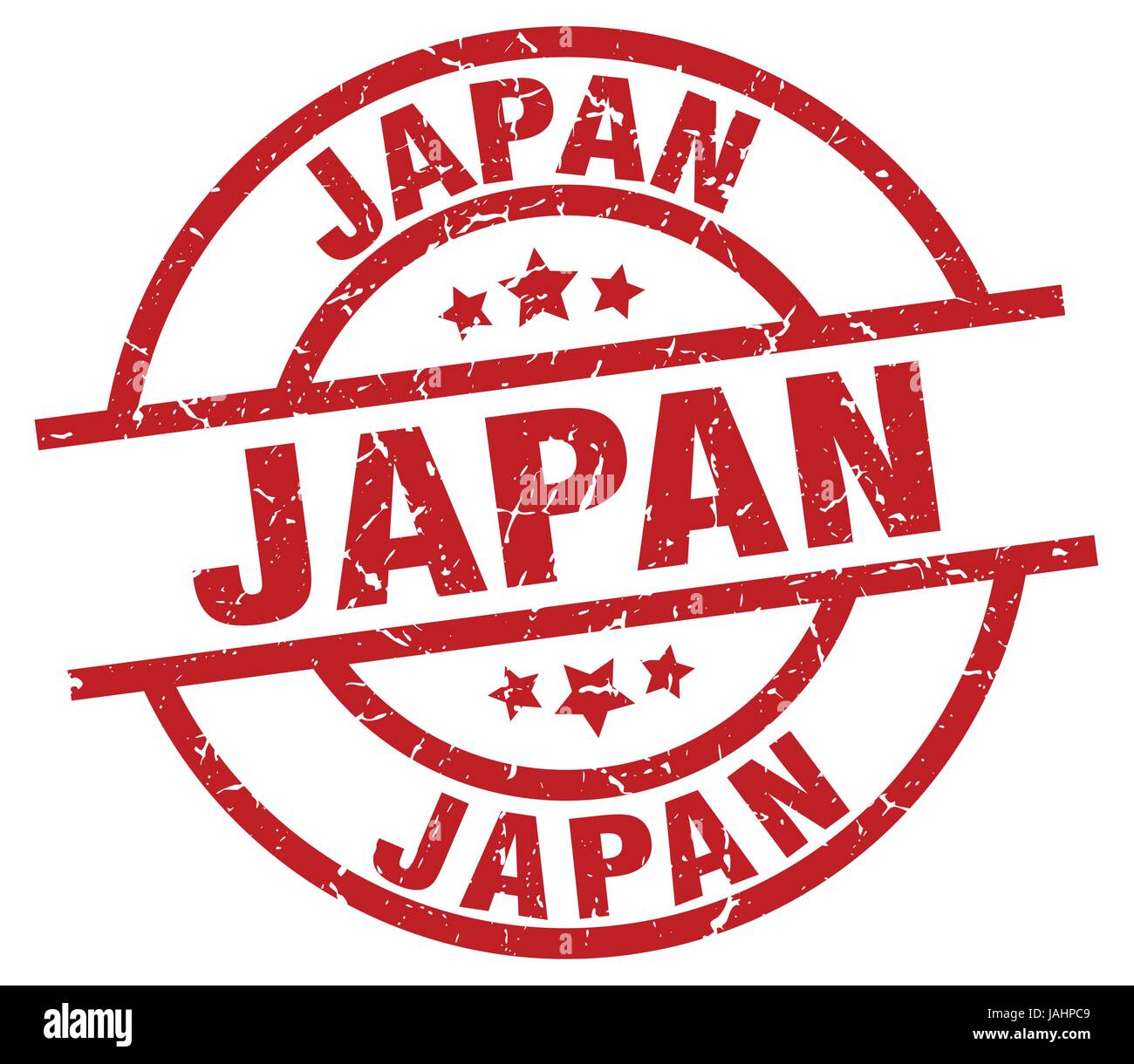 Japan red round grunge stamp Stock Vector Image & Art - Alamy