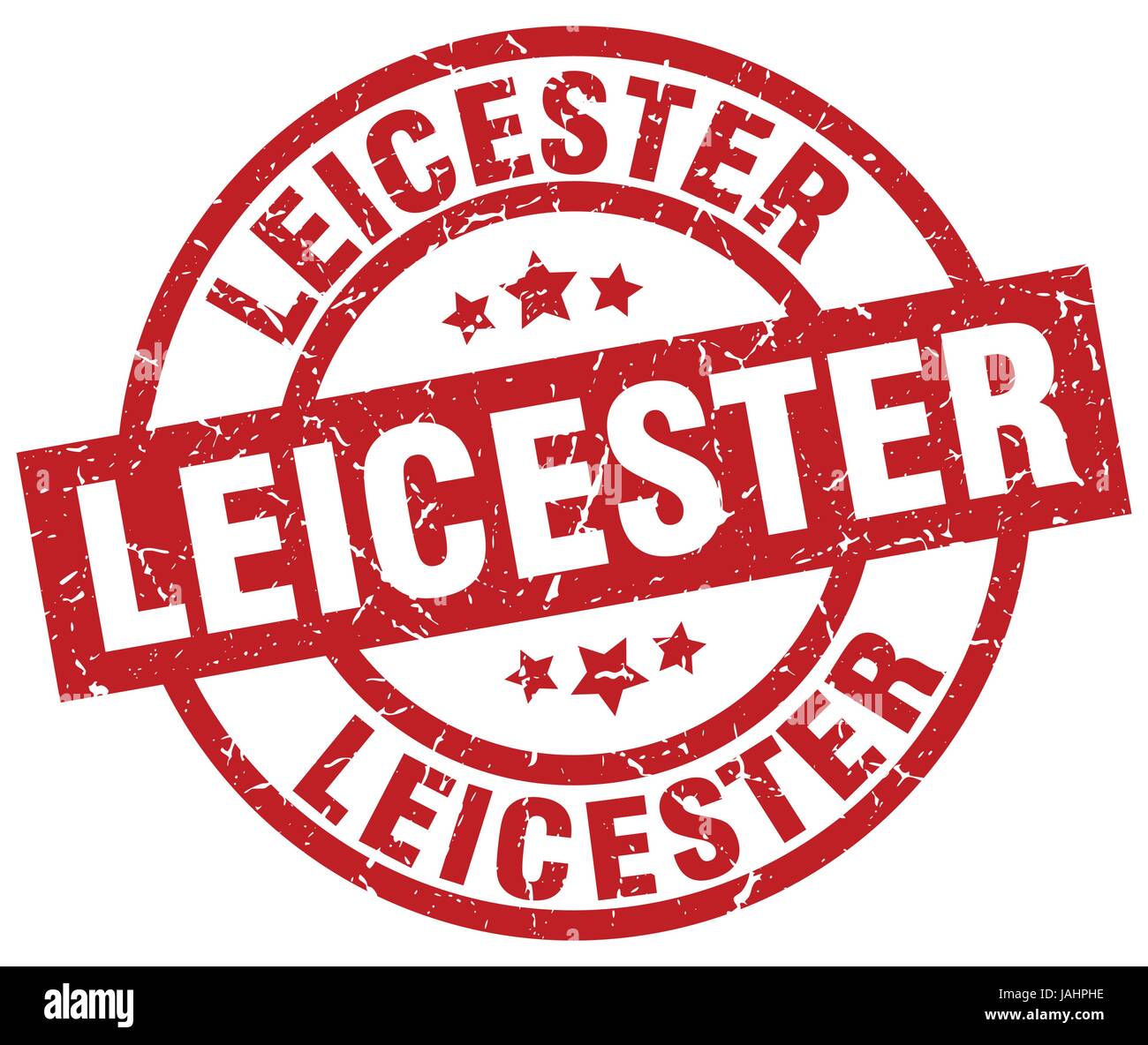 Leicester red round grunge stamp Stock Vector Image & Art - Alamy