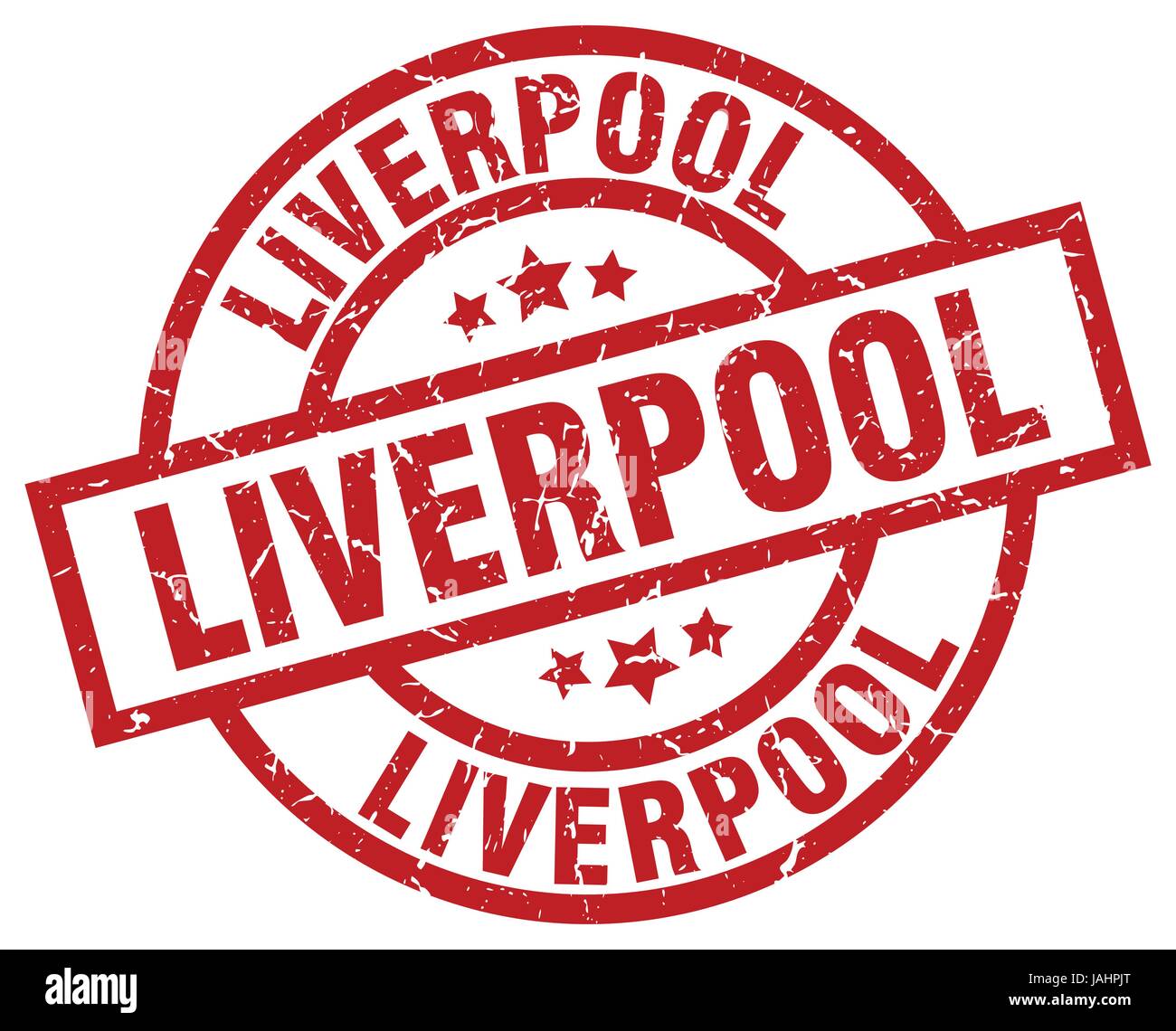 Liverpool red round grunge stamp Stock Vector Image & Art - Alamy
