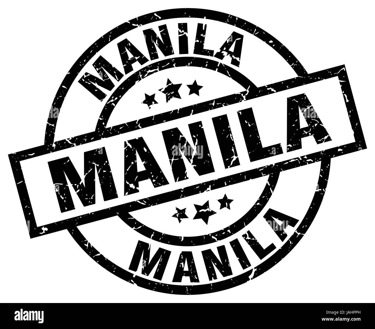 Manila black round grunge stamp Stock Vector Image & Art - Alamy