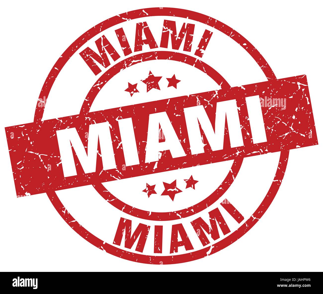 Miami red round grunge stamp Stock Vector Image & Art - Alamy