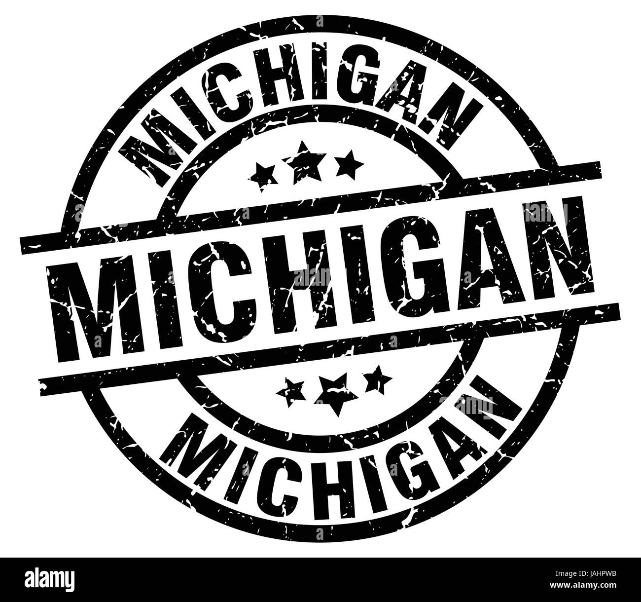 Michigan black round grunge stamp Stock Vector Image & Art - Alamy