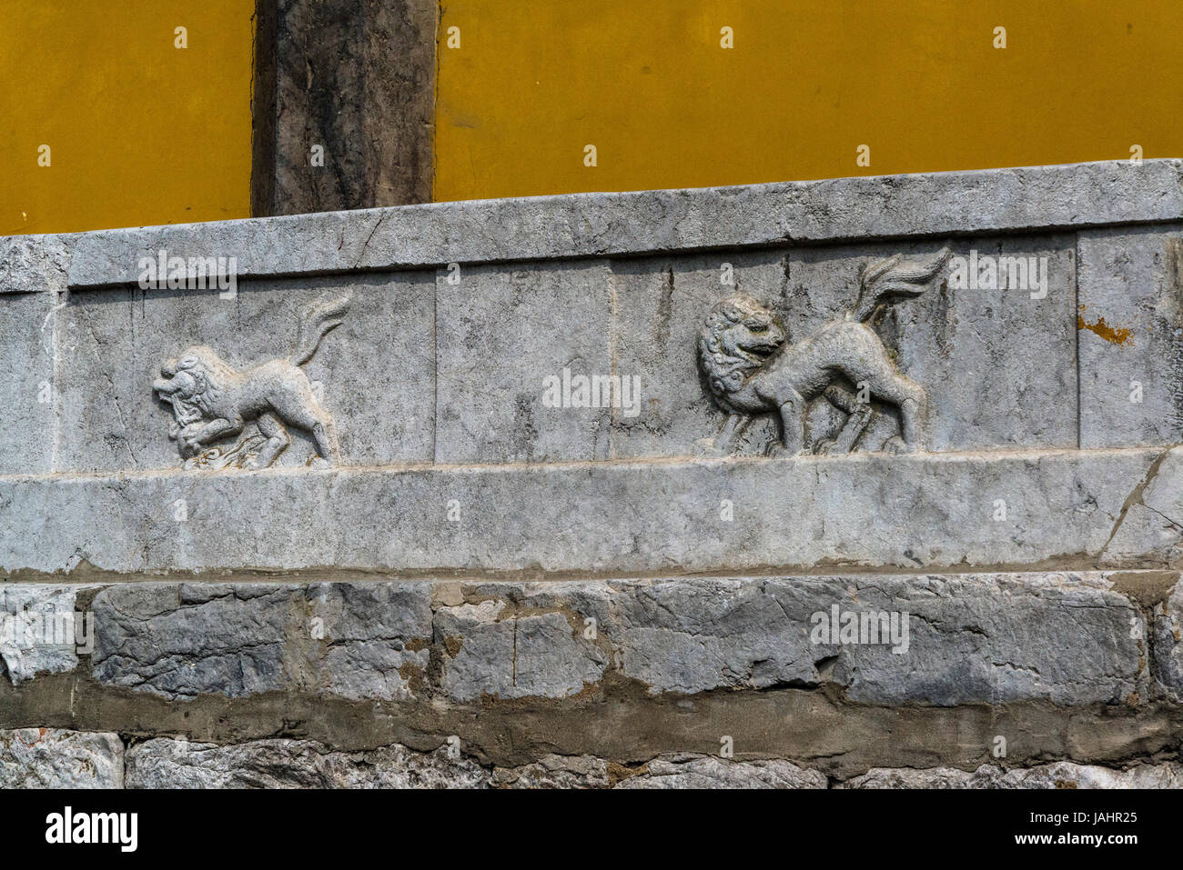 Sculpted nail Stone Railings, Temple of Mystery, a Taoist complex ...