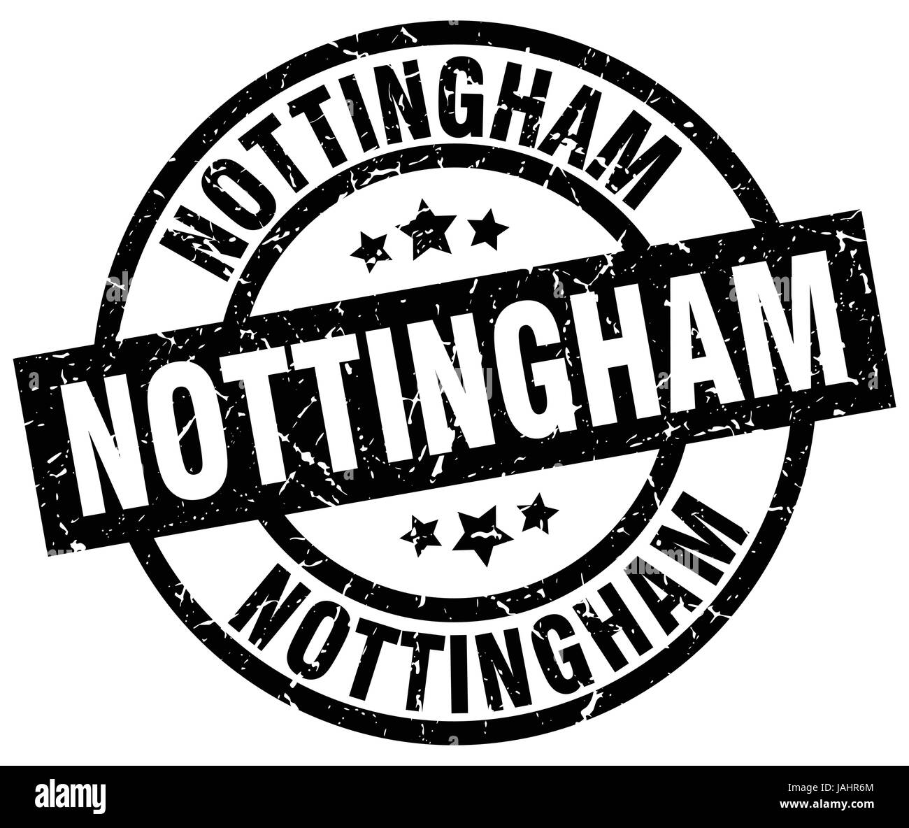 Nottingham black round grunge stamp Stock Vector Image & Art - Alamy