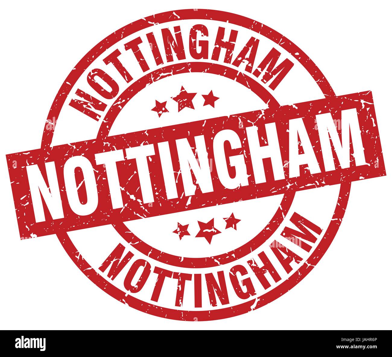 Nottingham red round grunge stamp Stock Vector Image & Art - Alamy