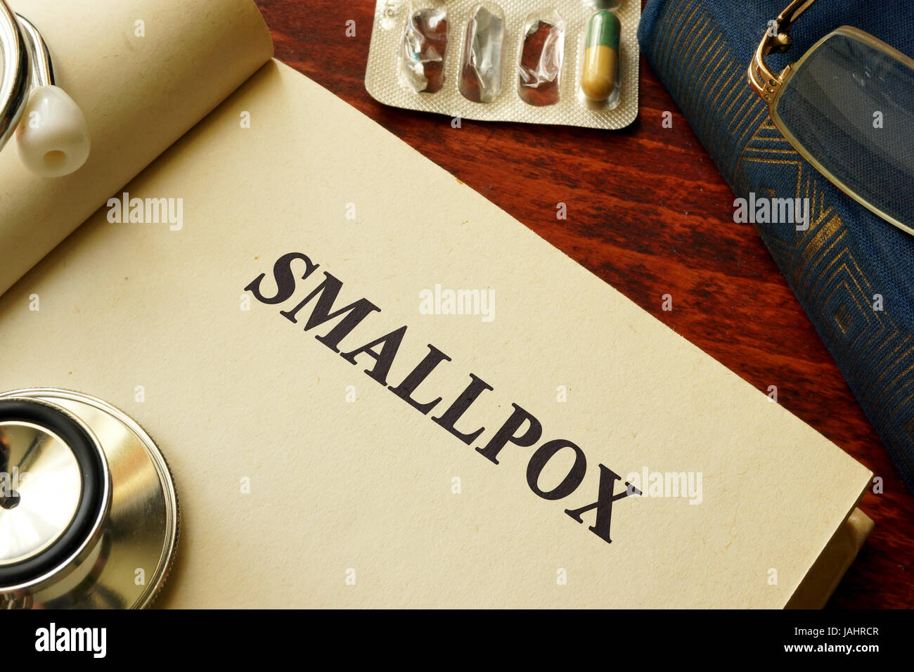Book with title Smallpox. Medical concept Stock Photo - Alamy
