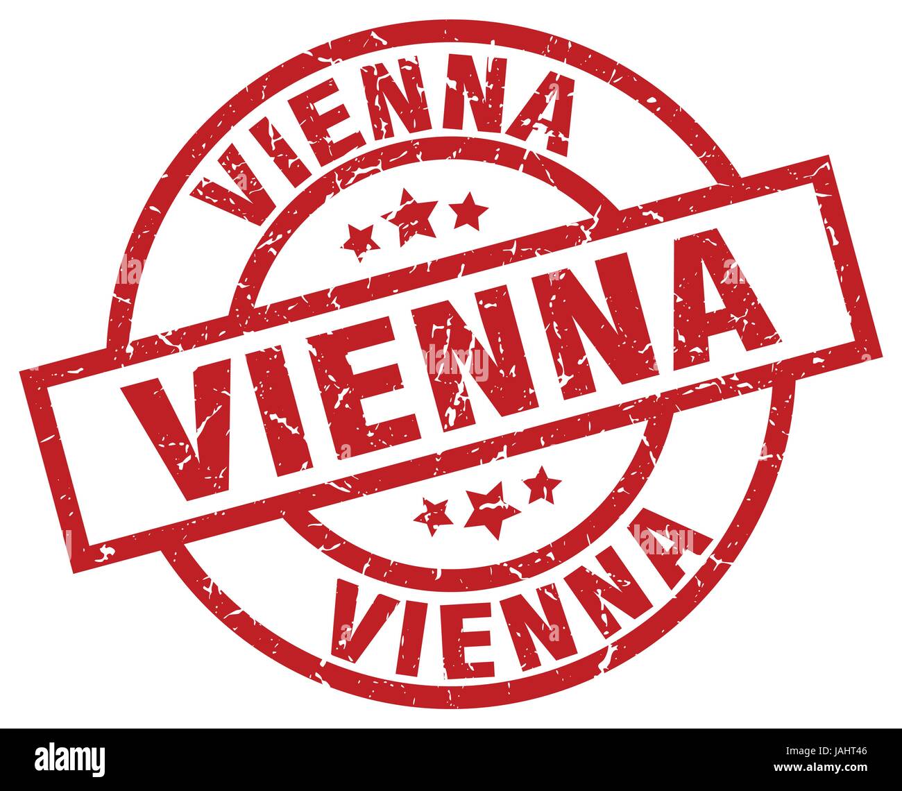 Vienna red round grunge stamp Stock Vector Image & Art - Alamy