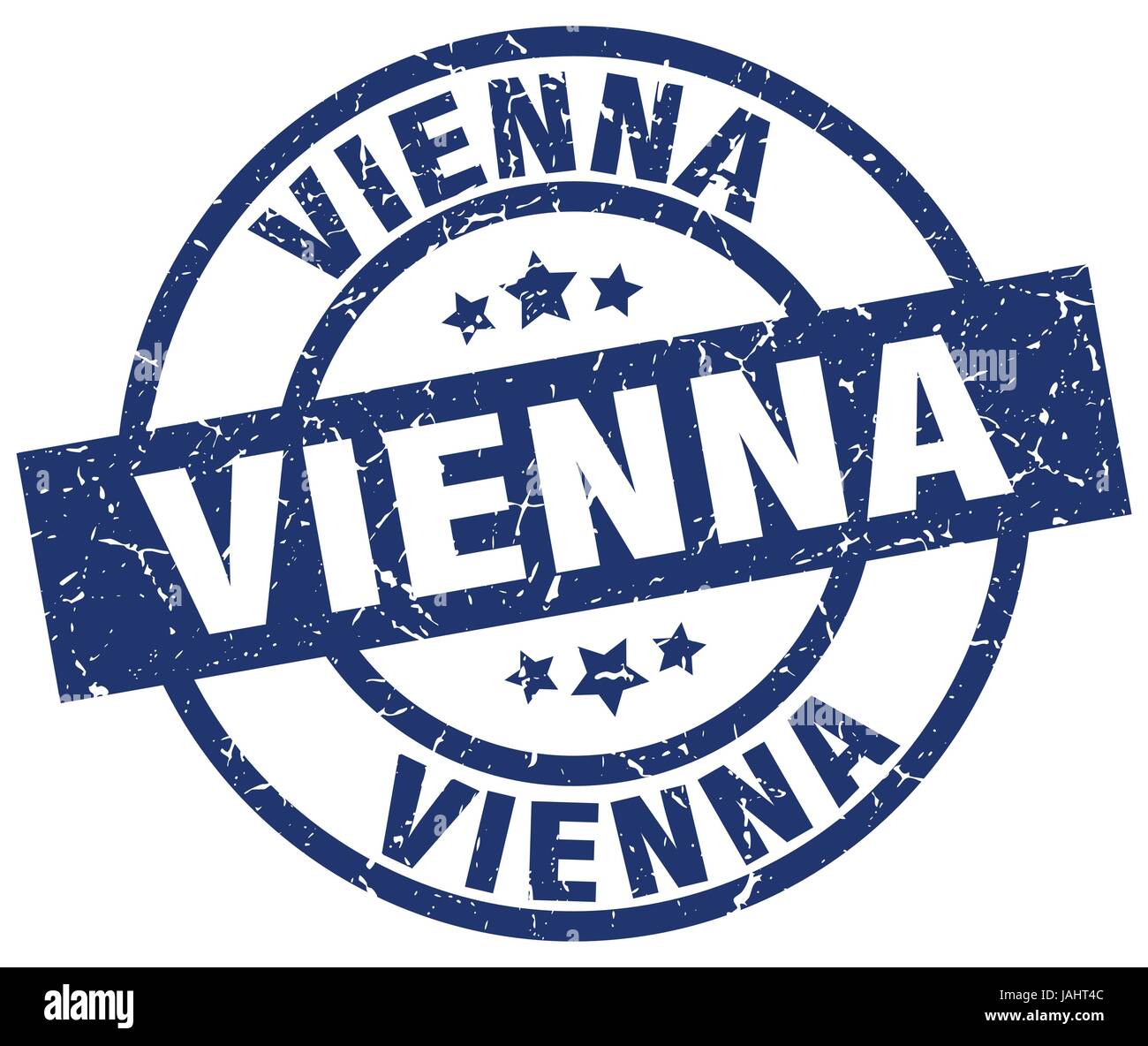 Vienna blue round grunge stamp Stock Vector Image & Art - Alamy