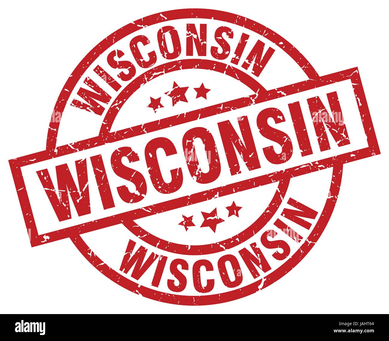 Wisconsin red round grunge stamp Stock Vector Image & Art - Alamy