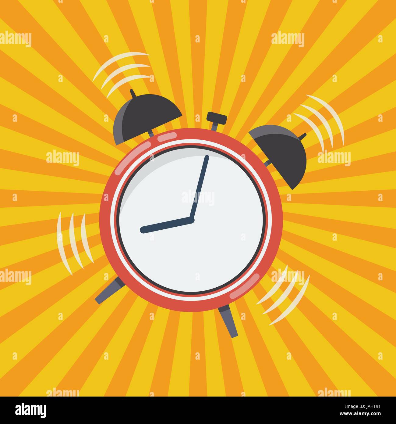 Wake up time. Alarm clock vector illustration Stock Vector Image & Art ...