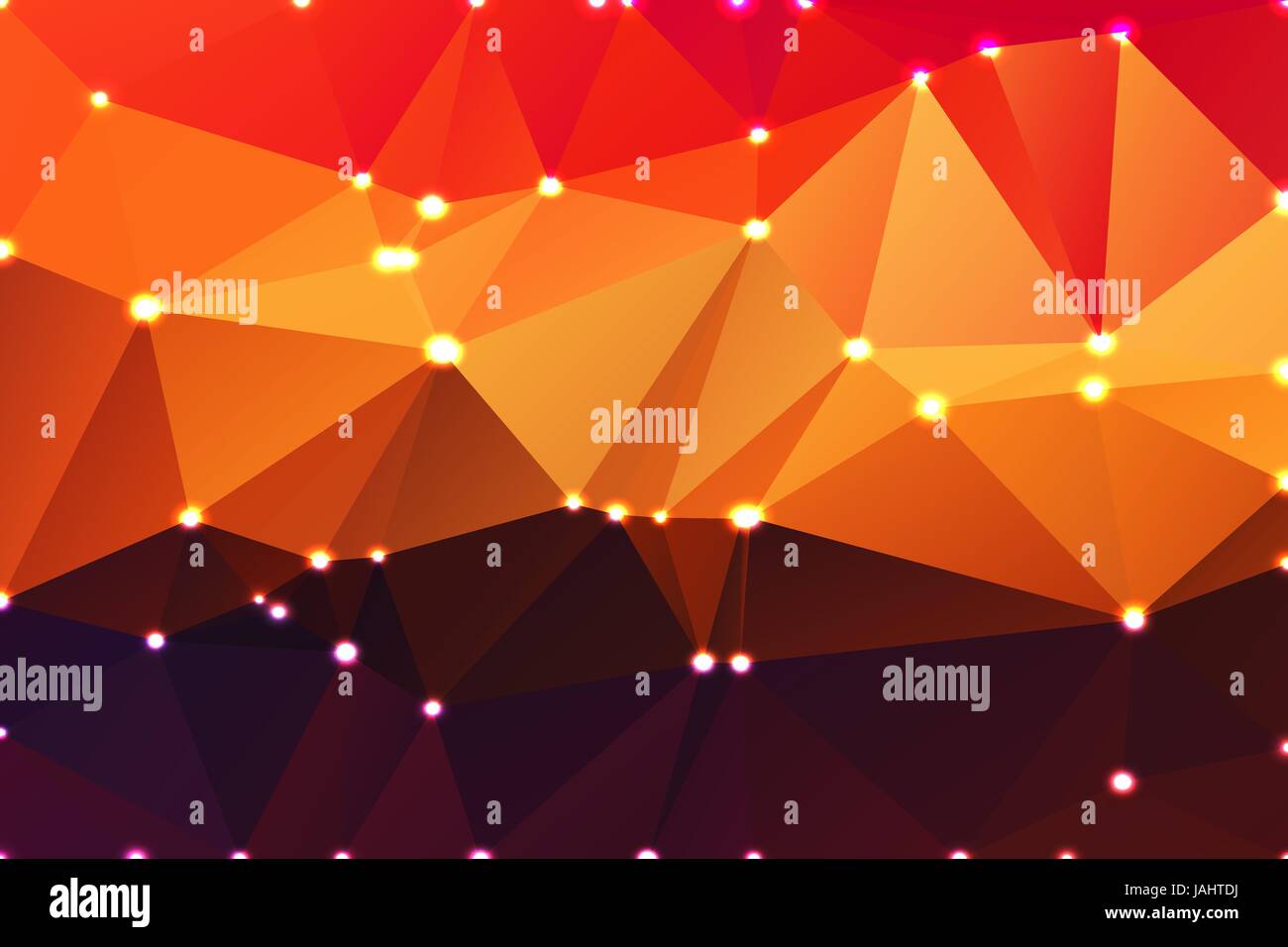 Purple orange yellow red brown abstract low poly geometric background ...