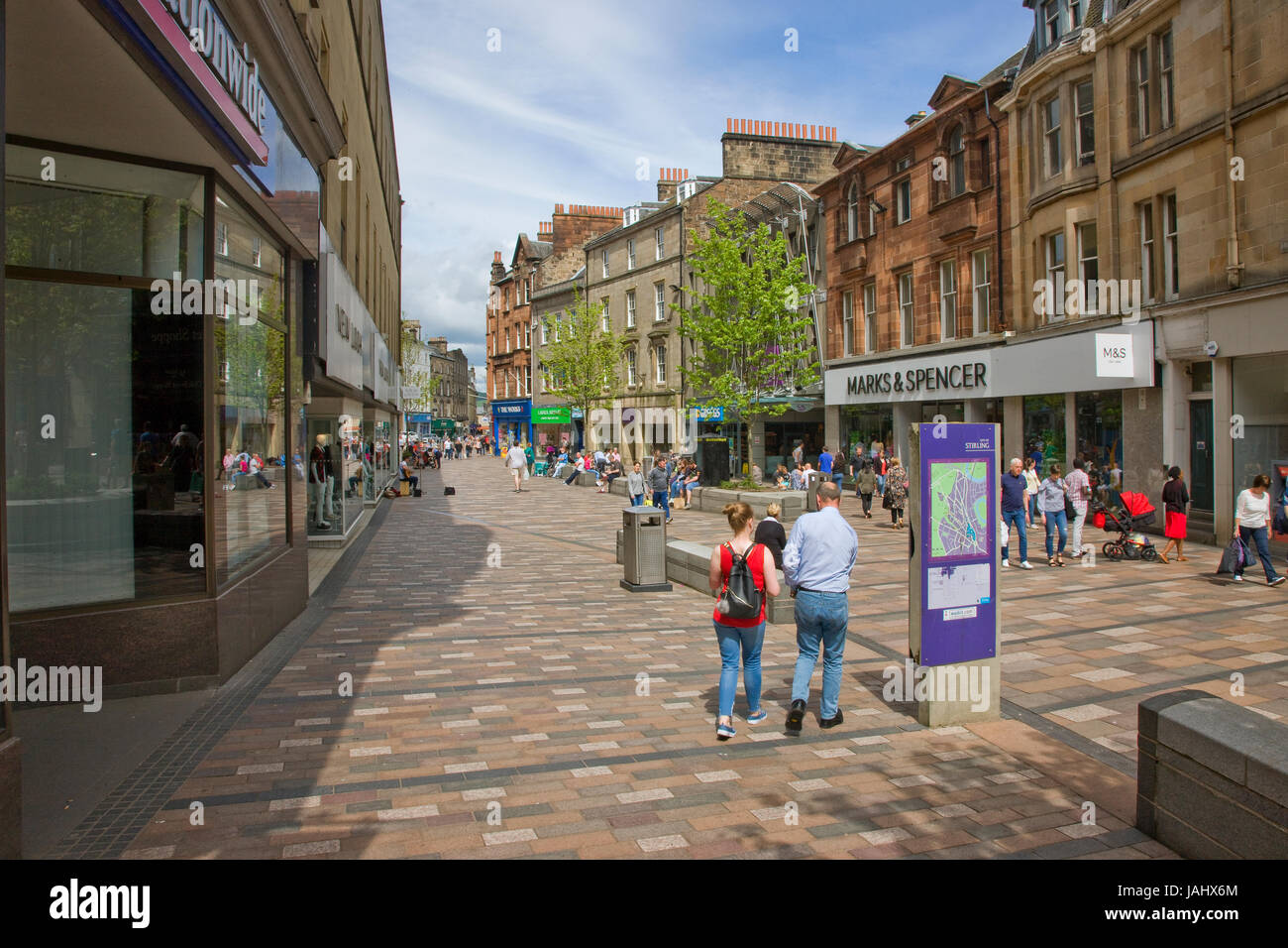 Stirling City Centre, Scotland Stock Photo - Alamy