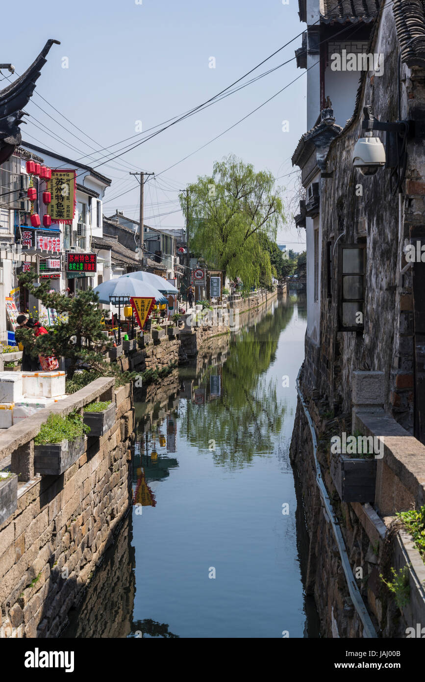 Pingjiang Road, ancient district, Suzhou, Jiangsu Province, China Stock ...