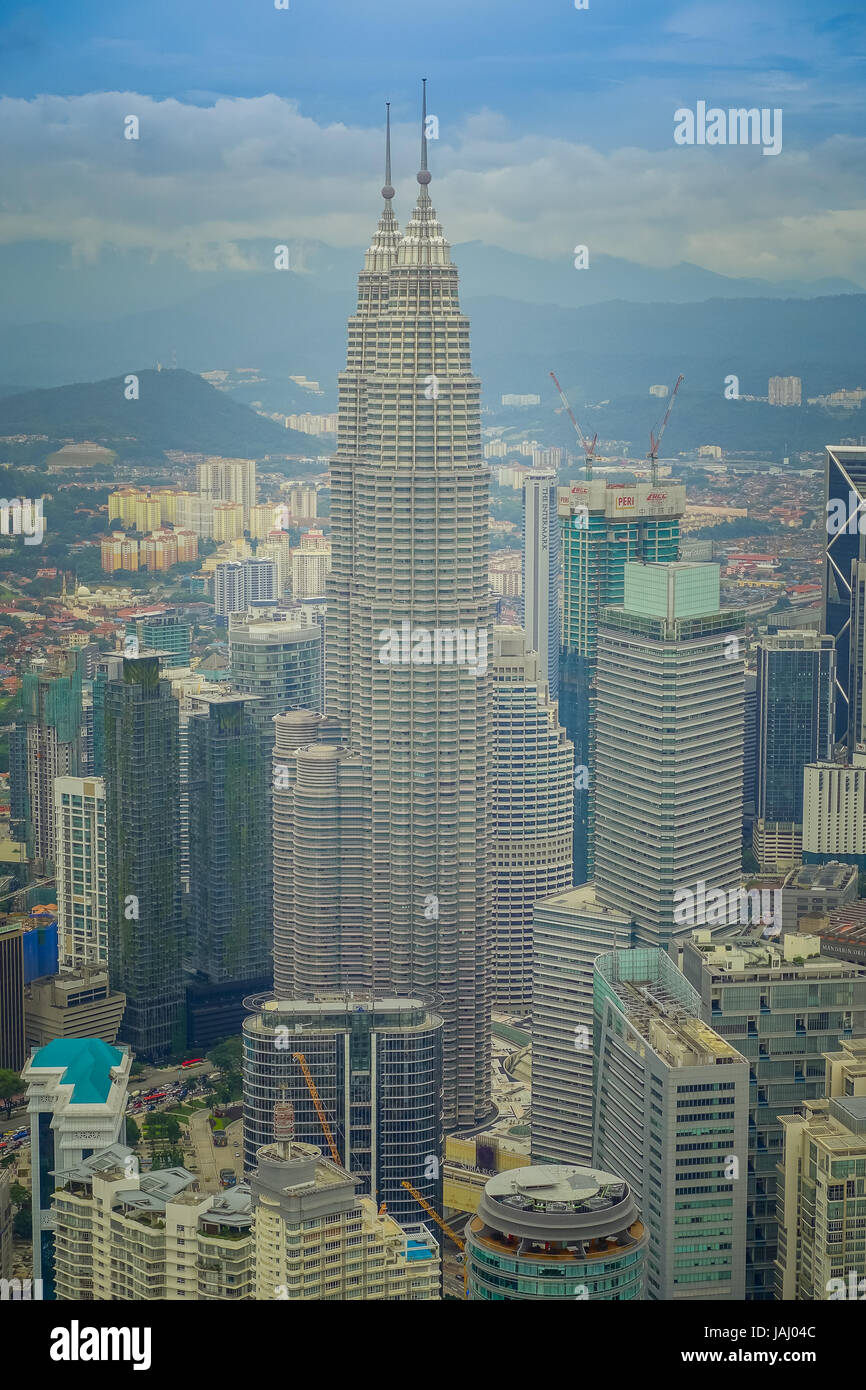 Beautiful view of Kuala Lumpur from Menara Kuala Lumpur Tower, a ...